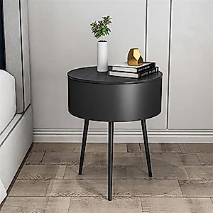 HIGOH Bedside Table Bedside Table Rack Wrought Iron Bedroom Small Bedside Table (Color : A 40X50CM)