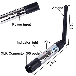 CHINLY DMX 512 DMX Dfi DJ 2.4G Wireless 1 Transmitter Controller for LED Stage Par Party Light