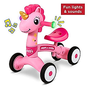Radio Flyer Lil' Racers: Sparkle The Unicorn Ride on Toy, for Ages 1-3