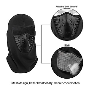 TAGVO Balaclava Ski Mask, Winter Fleece Headwear Riding Hood for Men Women