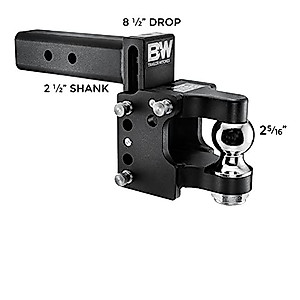 Pintle Tow & Stow - Fits 2.5" Receiver, 2-5/16" Ball, 8.5" Drop - TS20056