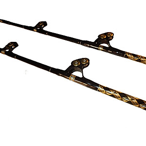 EatMyTackle 140-160 Pound Bent Butt Fishing Rods | Blue Marlin Tournament Edition (2 Pack)