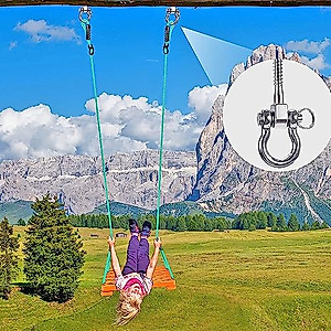 SELEWARE Heavy Duty 180° Swing Hangers, Stainless Steel Eye Screw Bracket, 1800 LB Capacity Playground Yoga Hammock Rope Tire Web Chair Sandbag Punching Bag Porch Swing Sets (4 Pack)