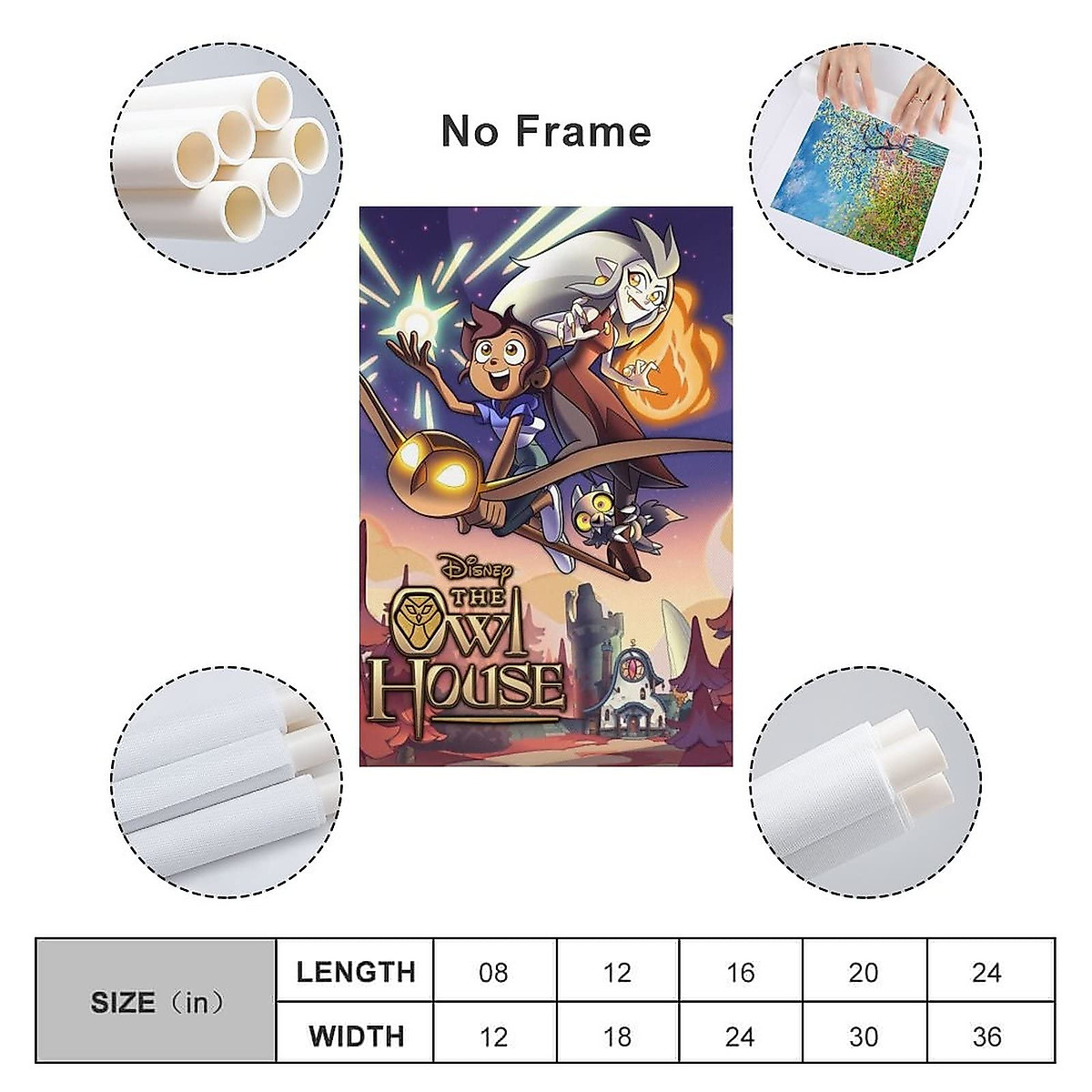 Fotuven Owl House Cartoon Character Classic Poster Canvas Art Poster Poster Decorative Painting Canvas Wall Art Living Room Posters Bedroom Painting 12x18inch(30x45cm)