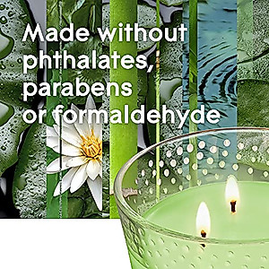 Glade Candle Bamboo & Waterlily Bliss, Fragrance Candle Infused with Essential Oils, Air Freshener Candle, 3-Wick Candle, 6.8 Oz