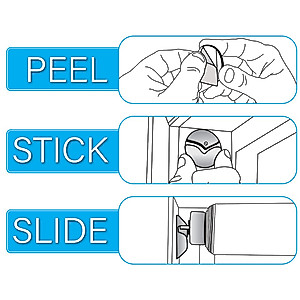 Redi Shade No Tools Simple Slide Inside Mount Roller Shade Bracket, White, 2 Pack