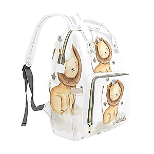 Grandkli Star Lion King Personalized Diaper Bag Multi-Function Backpack Nappy Bag Travel DayPack for Unisex