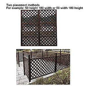 QBZS-YJ Wooden Garden Fence Fence Garden Trellis Privacy Square Lattice Solid Wood Garden Screen Trellis Outdoor Products