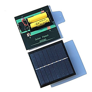 NUZAMAS AA Rechargeable Battery Solar Panel Charger Charging 2 Batteries 4V 1W