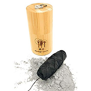 Vegan Biodegradable Bamboo Charcoal Dental Floss with Refillable Bamboo Container | Free Refill | Natural Candelilla Wax | 55yds x2 | Peppermint Essential Oil | Eco Friendly | Zero Waste Oral Care