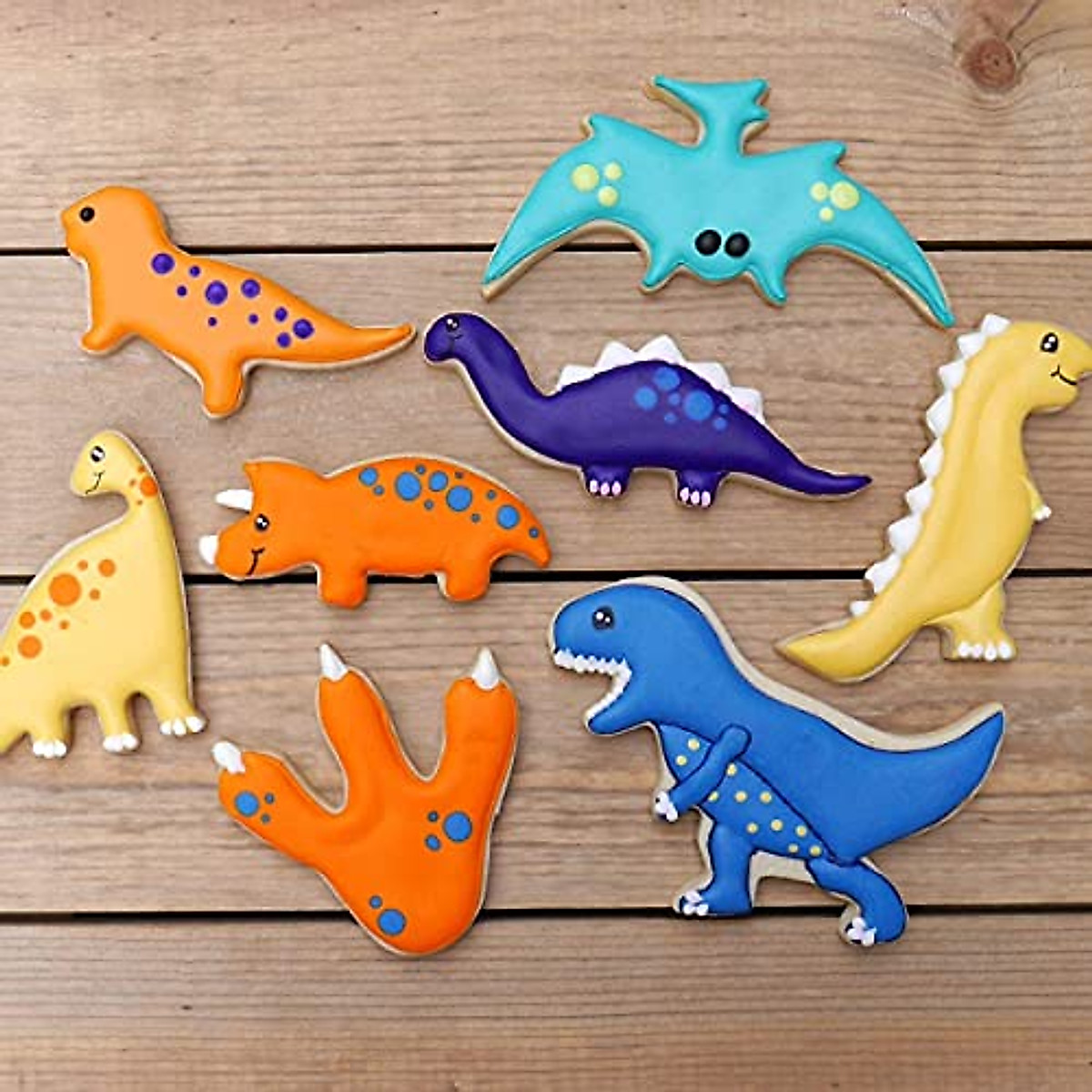 Dinosaur Cookie Cutter Set, 8 Piece, Premium Food-Grade Stainless Steel, Dishwasher Safe