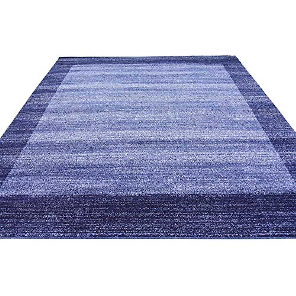 Unique Loom Del Mar Collection Area Rug - Abigail (7' 10" Square, Navy Blue/ Blue)