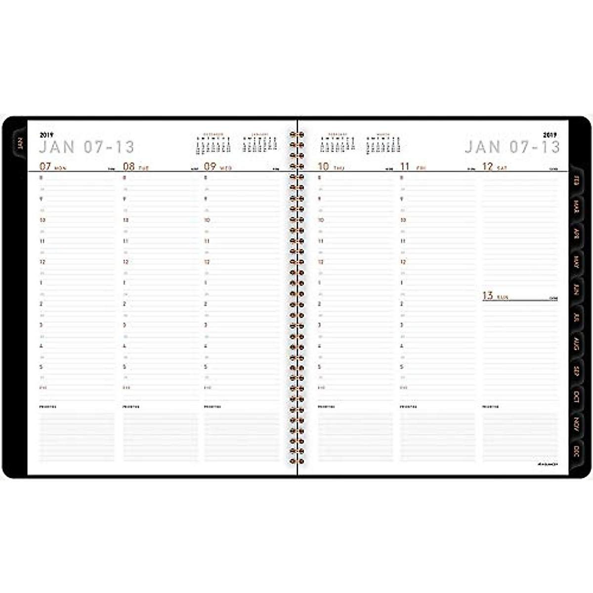 AT-A-GLANCE Weekly / Monthly Appointment Book / Planner 2019, 8.25 x 10.88 Inches, Contemporary, Graphite (70-950X-45)