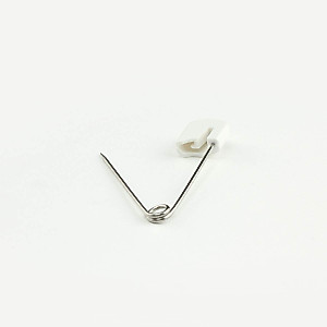 OsoCozy Diaper Pins - {White} - Sturdy, Stainless Steel Diaper Pins with Safe Locking Closures - Use for Special Events, Crafts or Colorful Laundry Pins , 8 Count (Pack of 1)