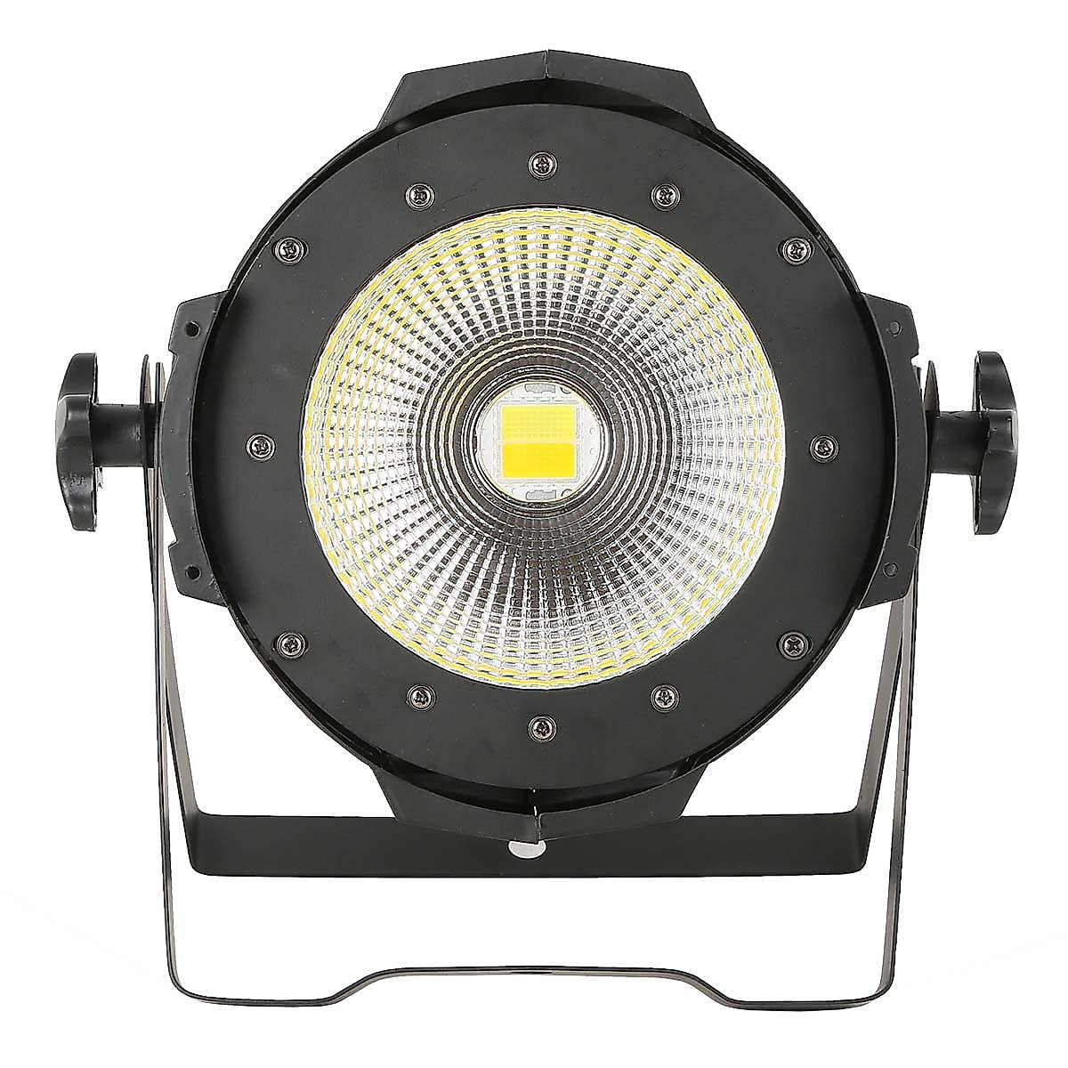 TCFUNDY 100W COB Par Lights LED Blinder Stage Audience Light Spotlight DMX DJ Light Strobe Lighting, Warm White & Cool White for Wedding Party Stage Effect, 4 Pack