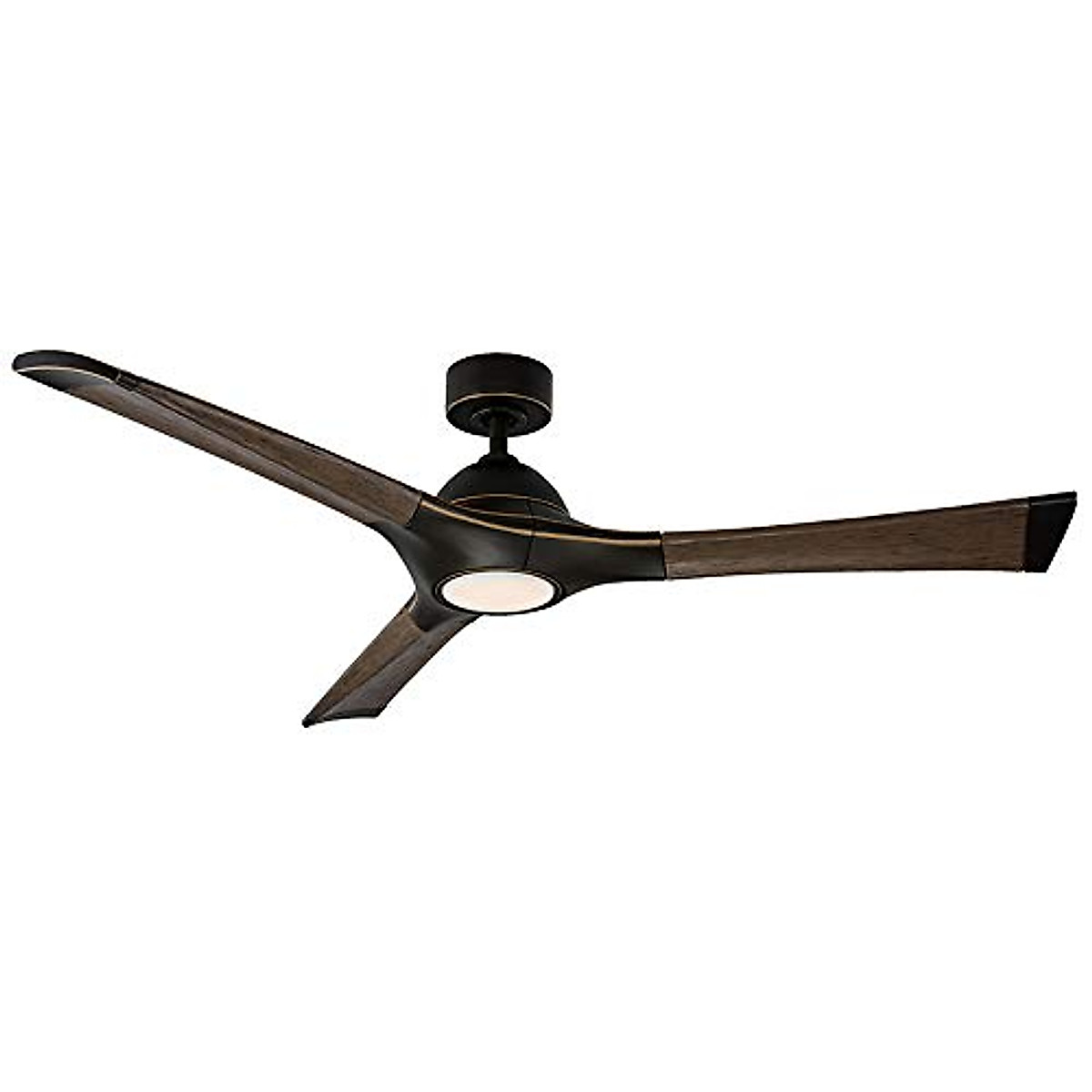 Modern Forms FR-W1814-60L-BZ/DW Woody 60 Inch Indoor/Outdoor Smart Fan with Six Speed DC Motor and LED Light in Oil Rubbed Bronze Finish Works with Nest, Ecobee, Google Home and iOS/Android App,