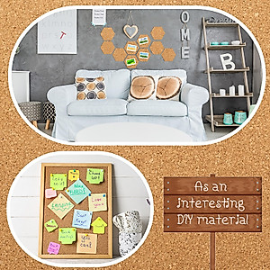 8 Pack Self Adhesive Cork Roll 18 x 47 Inches Long Cork Roll Bulk 0.5 mm Thick Cork Backing Sheets Drawer Shelf Liner for Coaster, Wall Decoration, DIY Crafting, Halloween Party, Door Signs