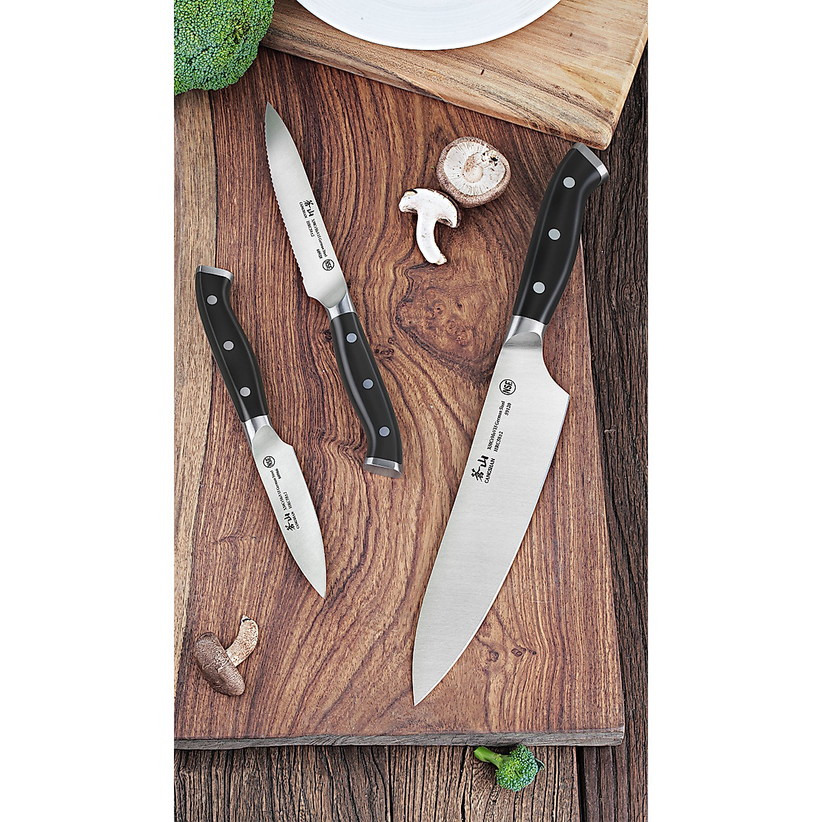 Cangshan D Series 61772 German Steel Forged 3-Piece Starter Knife Set