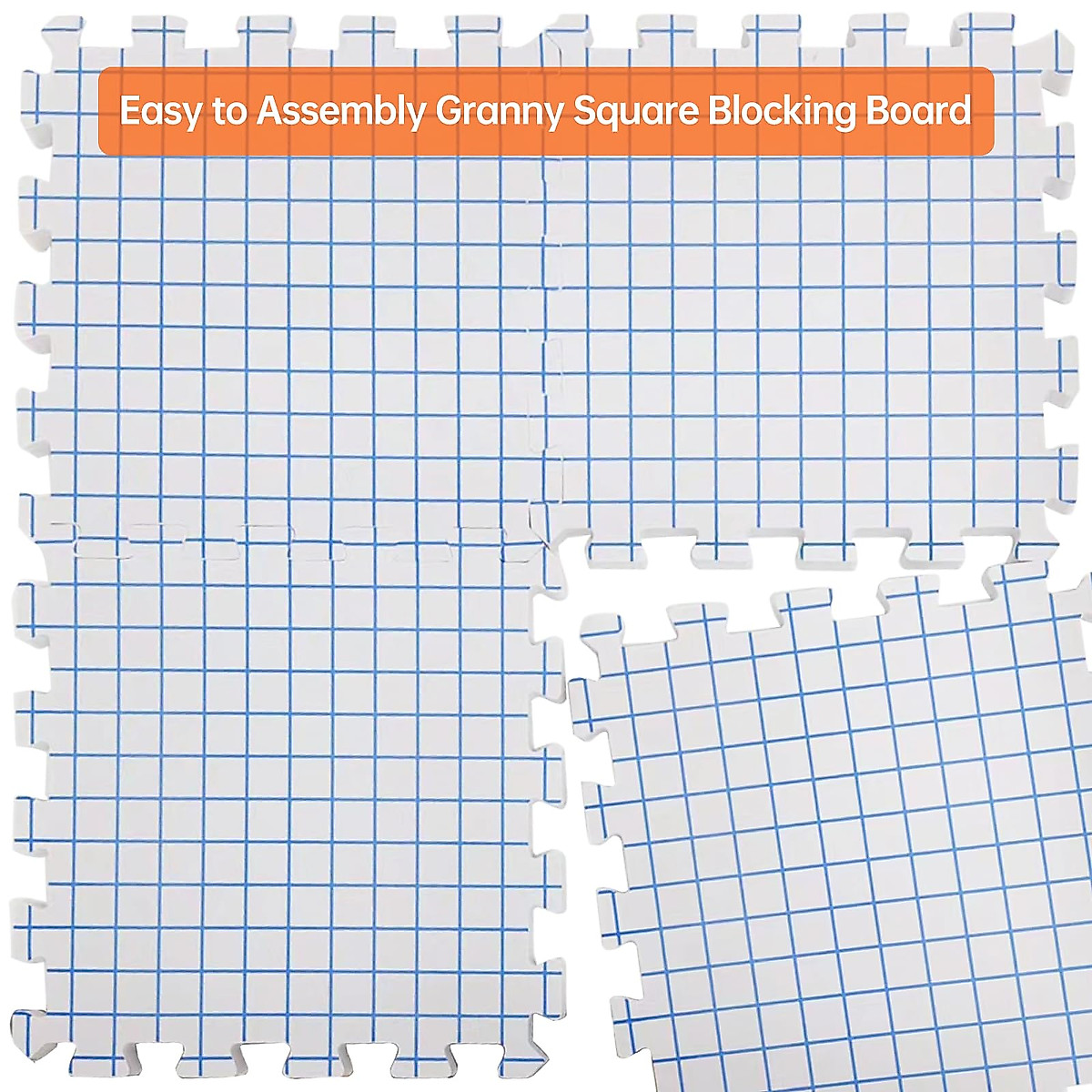 Blocking Mats for Knitting & Crochet Projects Crochet Blocking Board 9 Pack, Thickness 0.7 inches,150 T-Pins and 1 Storage Bag, Blocking Board for Crocheting Knitting Blocking Mats and Pins