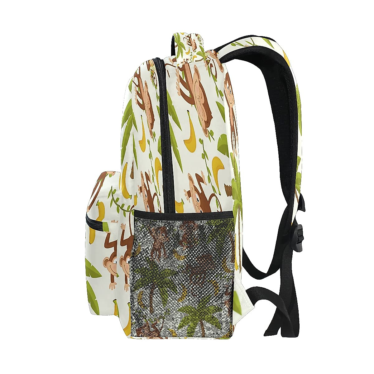 YPPAHHHH Monkey Palm Tree School Bag Backpack College Bookbag,Fruit Banana Laptop Backpacks Computer Bag Travel Hiking Camping Daypack for Women Girls Men Boys Students