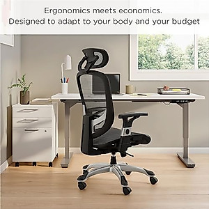 Union & Scale Flexfit Hyken Mesh Task Chair, Black, 2/Pack (Un59460v-Ccvs)