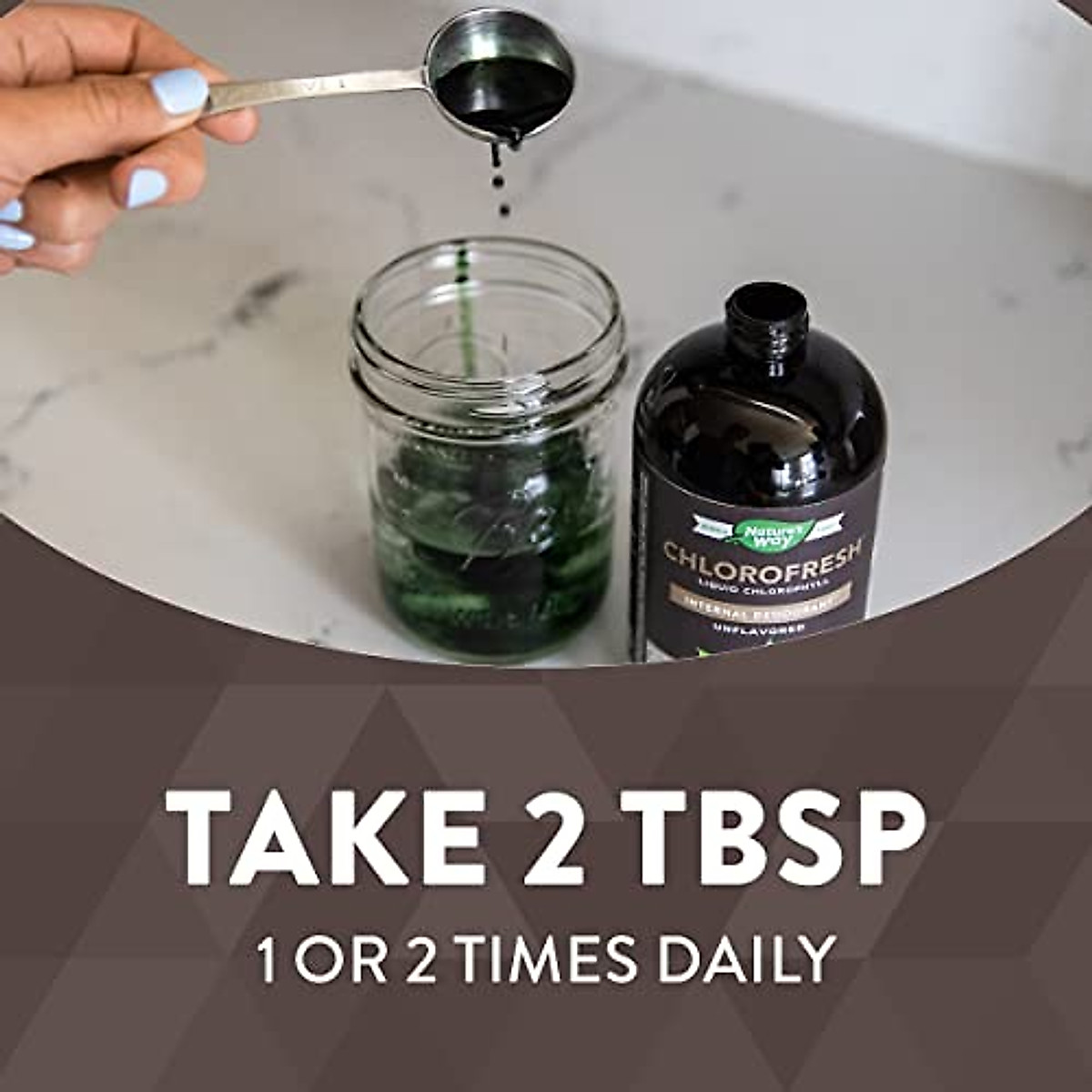 Nature’s Way Chlorofresh, Supports Detoxification Pathways*, Liquid Chlorophyllin Copper Complex, Supports Healthy Skin*, Internal Deodorant*, Mint Flavored, 16 Fl Oz.