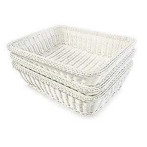 Colorbasket Rectangular Thick Trim Storage Basket, White