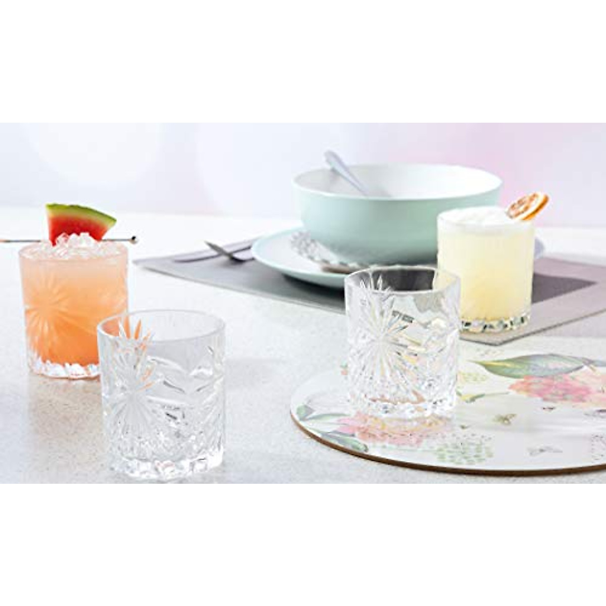 RCR Oasis Crystal Short Whisky Water Tumblers Glasses, 320 ml, Set of 6, 23 x 15.5 x 15.5 cm