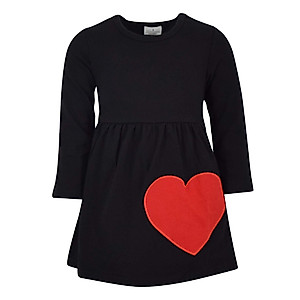 Unique Baby Girls Valentines Day Love Letters Toddler Outfit Legging Set (5 Years, Black)