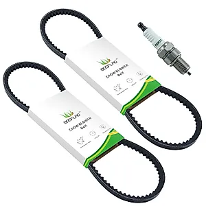 BOSFLAG 2Pack 954-04014 Auger Drive Belt Kit Replaces 954 04014 754-04014 265-245 with 751-10292 Spark Plug for MTD Two-Stage Snow Throwers