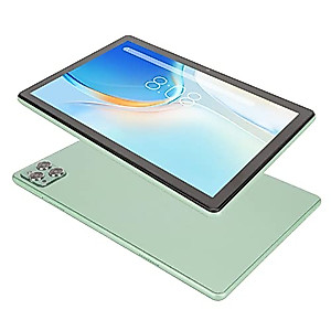 doder 10in Tablet, USB C Rechargeable Green Gaming Tablet 100 to 240V 5MP 13MP Camera Octa Core for Travel (Green)