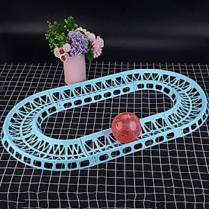 POPETPOP 6 PCS/Set Blue Hamster Track Toy Hamster Exercise Track Toy Rolling Ball Track for Hamster Small Animal Runway Toy Hamster Interactive Roller Ball Track Toy