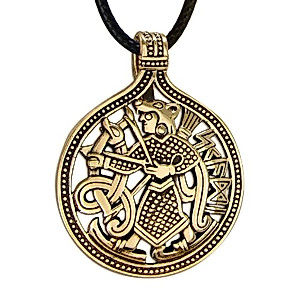 Dryad Design Skadi Norse Goddess of Winter Pendant - Bronze Norse Gift Pagan Jewelry