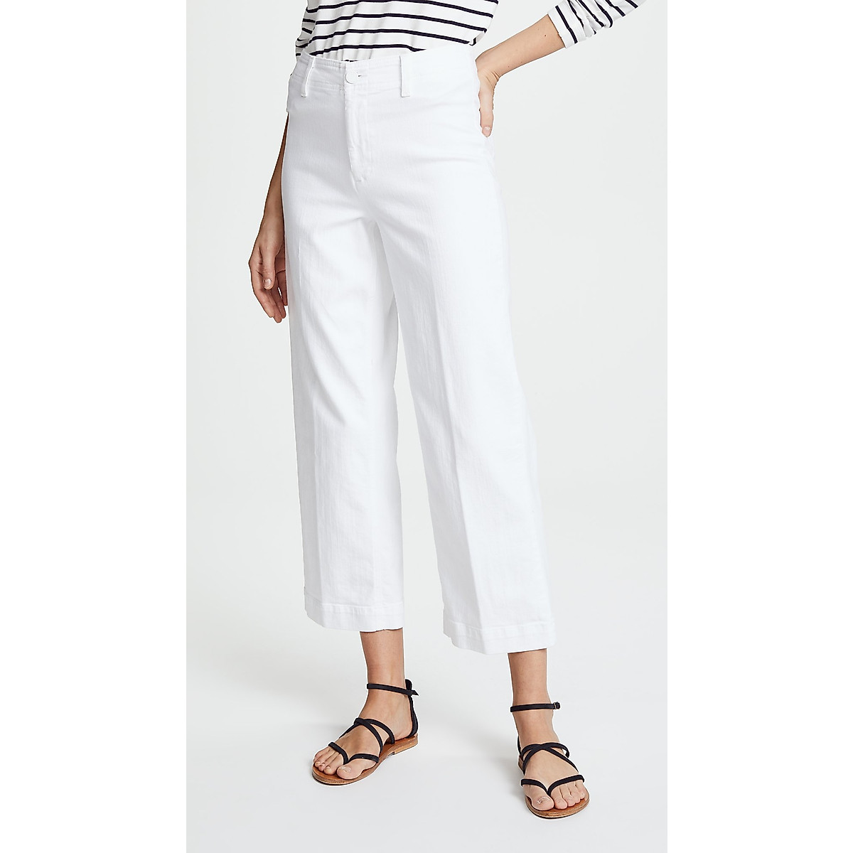 PAIGE Women's Nellie Culotte Jeans, Crisp White, 26