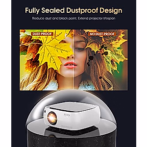 5G WiFi 1080P Projector Bluetooth 4K Supported - BIGASUO 420 ANSI Outdoor Movie Projector with 4D/4P Keystone & 50% Zoom, Portable Home Theater HD Video Projector for PS4, TV Stick, Laptop, Phone