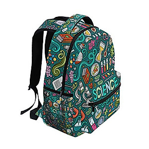 BAIHUISHOP Angry Shark Seamless Pattern Backpacks Travel Laptop Daypack School Bags for Teens Men Women
