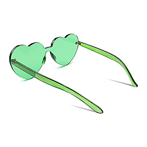 FEISEDY Thick Heart Sunglasses Rimless Heart Shaped Sun Glasses Women Fashion Love Glasses B2419