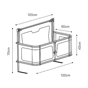 Baby Bedside Sleeper, 3 in 1 Folding Portable Crib, breathable and visible mesh window, soft washable liner cover and sturdy aluminum alloy,Easy to Assemble, baby bassinets bedside sleeper Stationary
