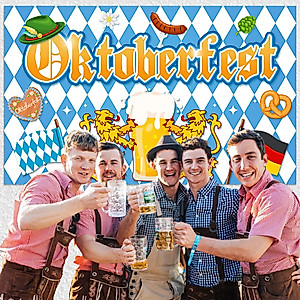 Large 71" X 43" Oktoberfest Backdrop, Oktoberfest Party Decorations Backdrop, Oktoberfest Decorations Party Backdrop for Bavarian German Beer Festival, Oktoberfest Party Supplies Decor