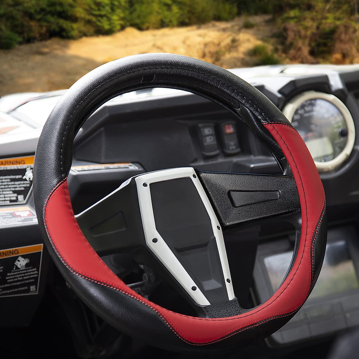 SHEJISI Golf Cart Steering Wheel Cover,13.5" to 14 inch UTV Steering Wheel Cover,Universal Fit for Club Car DS Precedent and Yamaha,13.5" Boat Steering Wheel Cover Non-Slip Comfortable (Fashion)