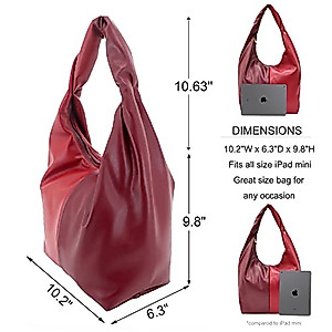 DE'EMILIA CONCEPT Hobo Bags for Women, Imitation Sheep Leather Purses and Handbags Large Shoulder Bags
