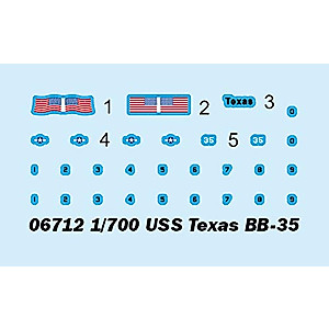 Trumpeter 1/700 US Navy Battleship BB-35 Texas Plastic Model 06712