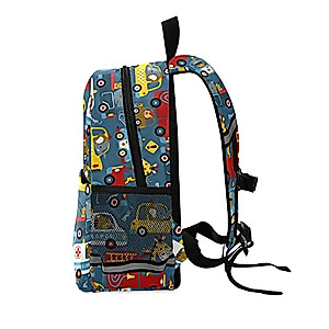 Forest Animal Car Truck Toddler Backpack for Kids Boy Girls Age 3-6, Preschool Mini Backpack with Leash