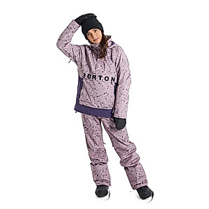 Burton Women's Standard Frostner 2L Anorak Jacket, Elderberry Spatter/Violet Halo, X-Small