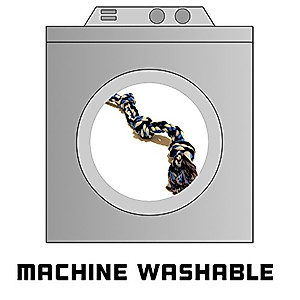 Mary & Kate Pets XL Dog Rope Toy for Aggressive Chewers - Original Extra Sturdy - Large Dogs and Teething Puppies - Heavy Duty - Dental Floss - Classic Tug - Nearly Indestructible (Extra Large, Blue)