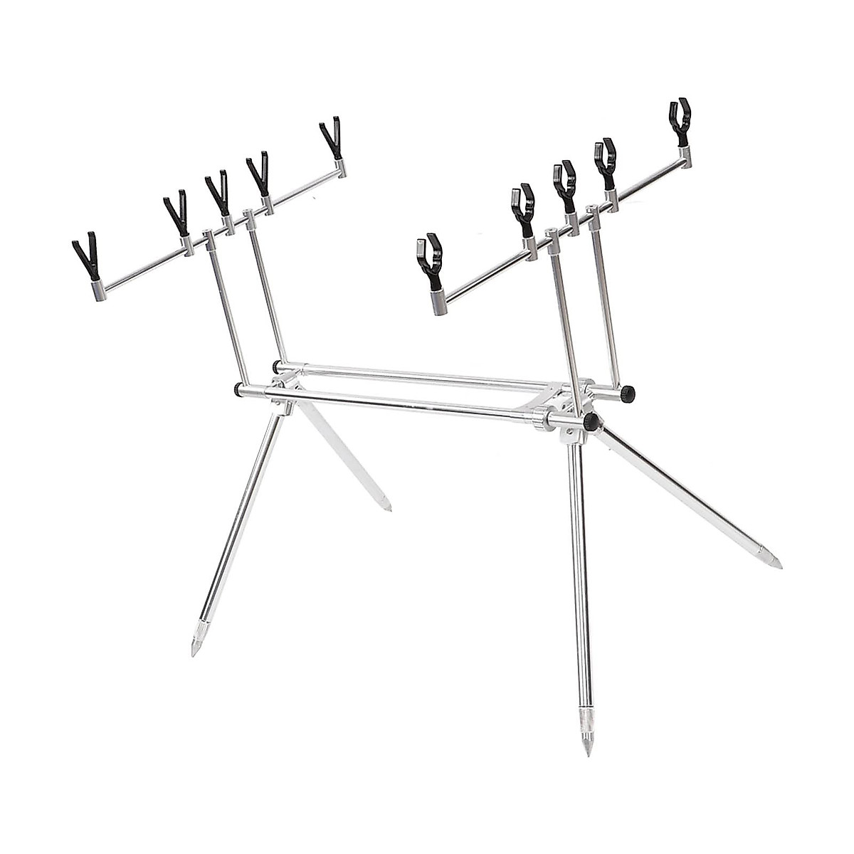Retractable Fishing Rod Pod Stand Holder Detachable Design Aluminium Alloy Casting Rods Carp Tackle Tools Accessory