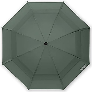 Weatherman Umbrella - Stick Umbrella - Windproof Umbrella Resists Up to 55 MPH Winds - (Sage)