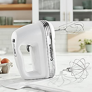 Cuisinart HM-70 Power Advantage 7-Speed Hand Mixer, Silver,White