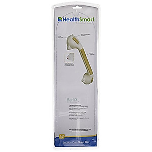 DMI Suction Cub Grab Bars for Bathroom, Shower Grab Bar, Shower Handles for Elderly, Grab Bars for Bathtubs and Showers, Suction Grab Bar for Shower, Tub Grab Bar, 16 Inch, Sand