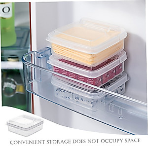 2Pcs Fruit and Vegetable Storage Container Cheese Saver Cheese Container Convenient Sliced Cheese Organizer for Fridge with Flip Lid Food Storage Box